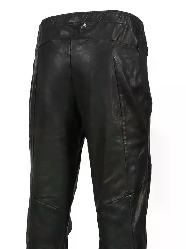 NO BISHOP NO KING Arc Leather Trousers