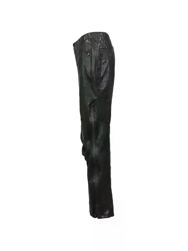 NO BISHOP NO KING Arc Leather Trousers