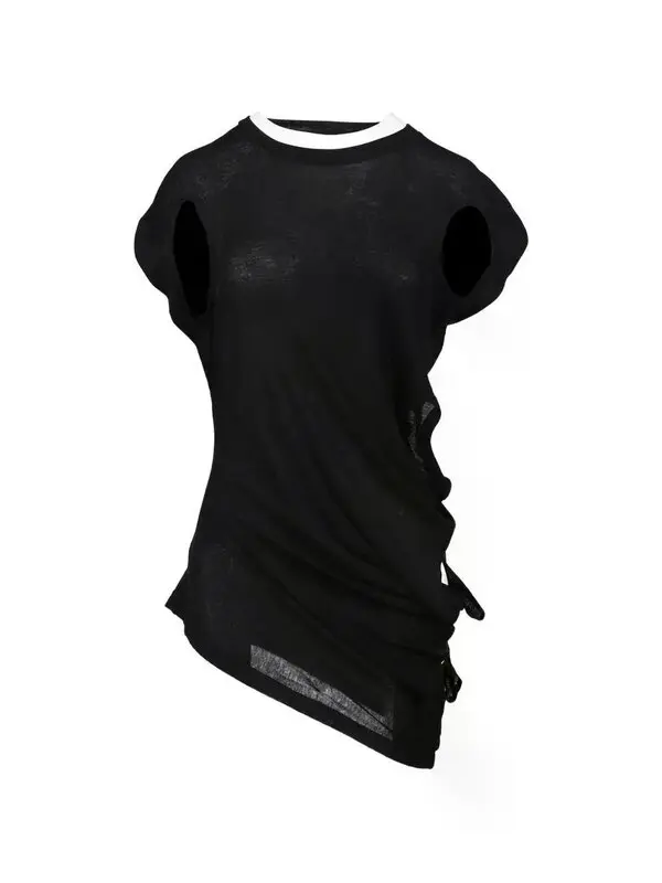 MUKCYEN Asymmetric Cutout T-shirt