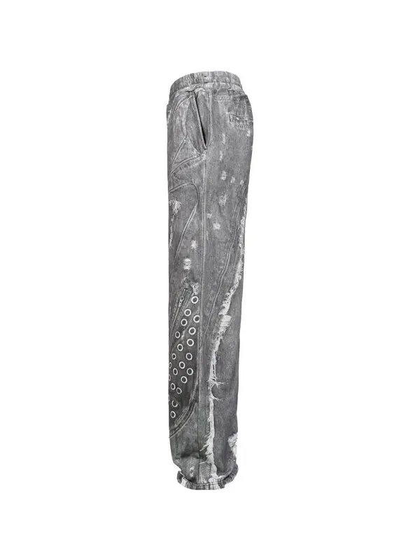VIVAMUS Denim-print Track Pants