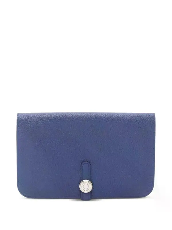 Hermès 2015 Gm Dogon Bi-fold Wallet - Blue
