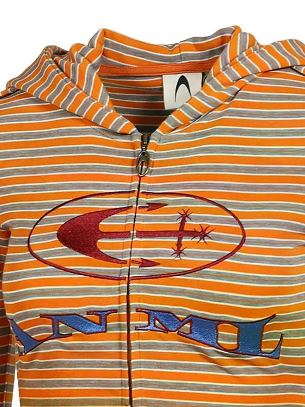 ANOMALIES DEPARTMENT Gradient Striped Zip-up Hoodie