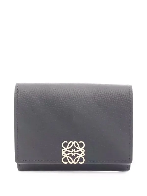 Loewe 2020s Anagram Trifold Wallet - Black