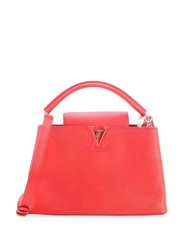 LOUIS VUITTON Capucines Bag Leather Pm Satchel