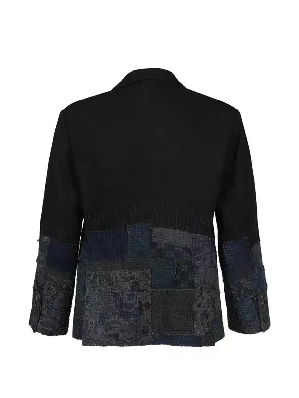 DEAR BORO Double-breasted Patchwork Blazer