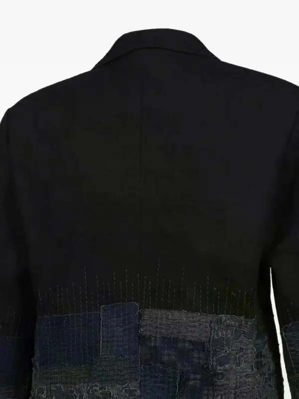 DEAR BORO Double-breasted Patchwork Blazer