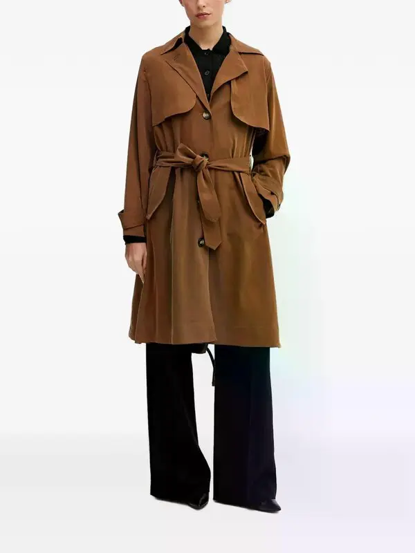Sisley Belted Button-down Trench Coat