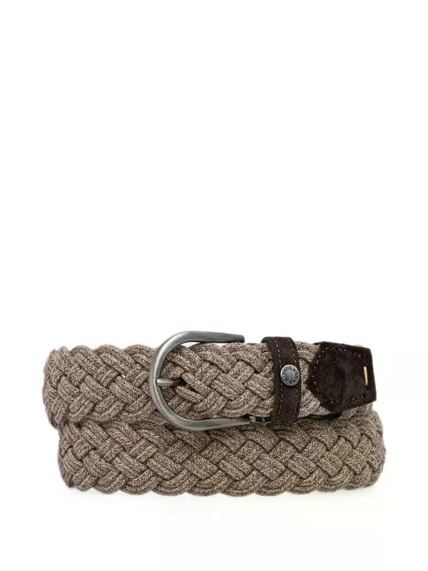Paul & Shark Braided Suede-trim Belt