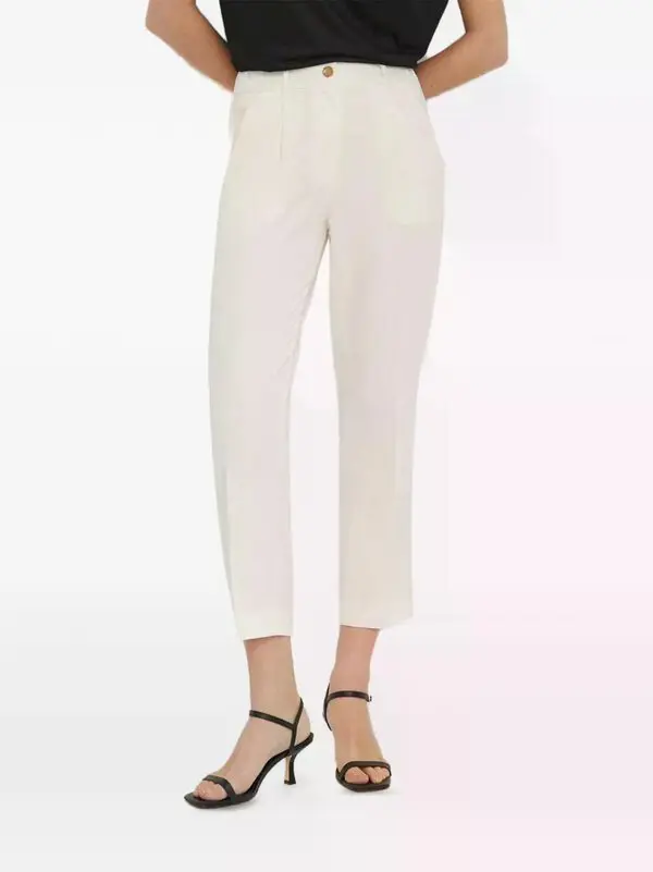 Sisley Elasticated-waistband Tailored Trousers - Neutrals