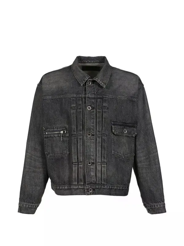 DAIRIKU Faded Box-silhouette Denim Jacket