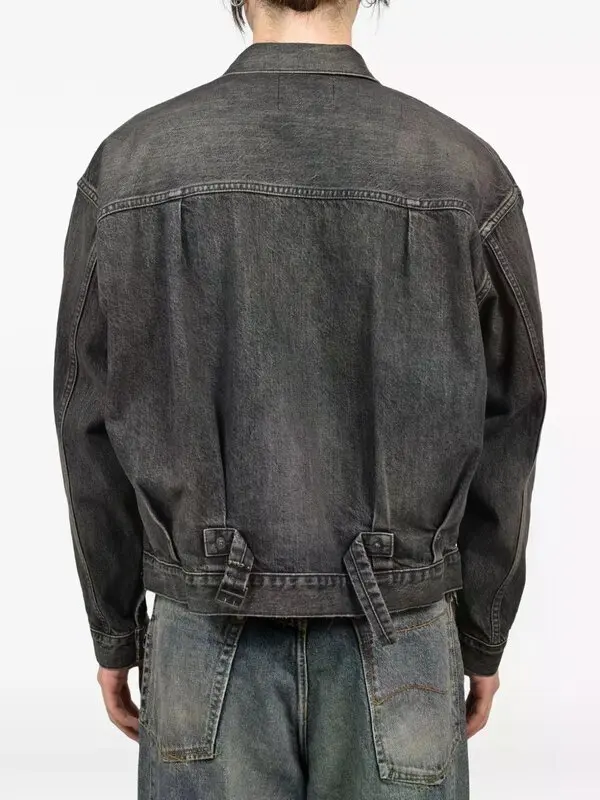 DAIRIKU Faded Box-silhouette Denim Jacket