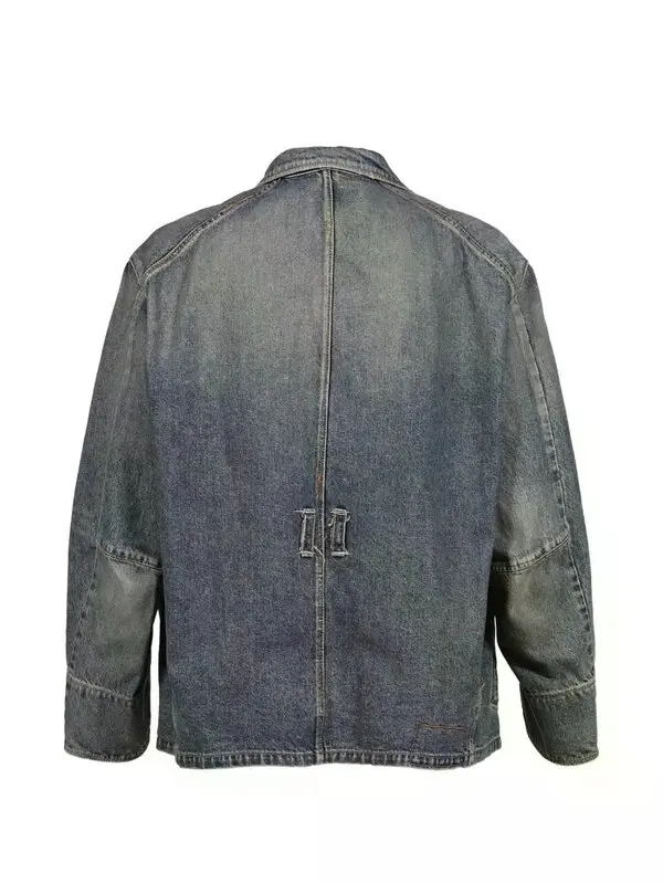 DAIRIKU Stitched Draping Denim Jacket