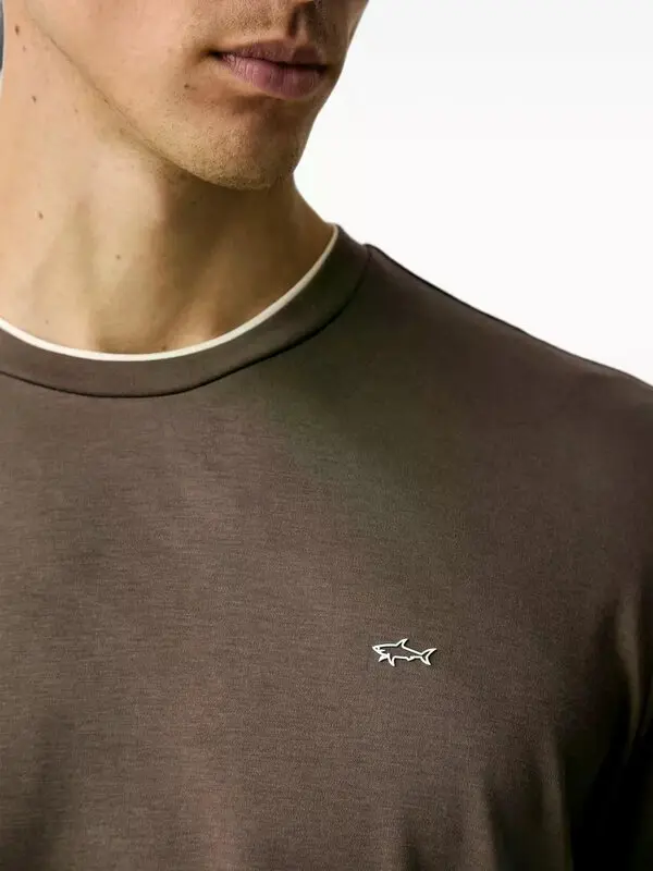 Paul & Shark Logo-plaque Layered-neck T-shirt