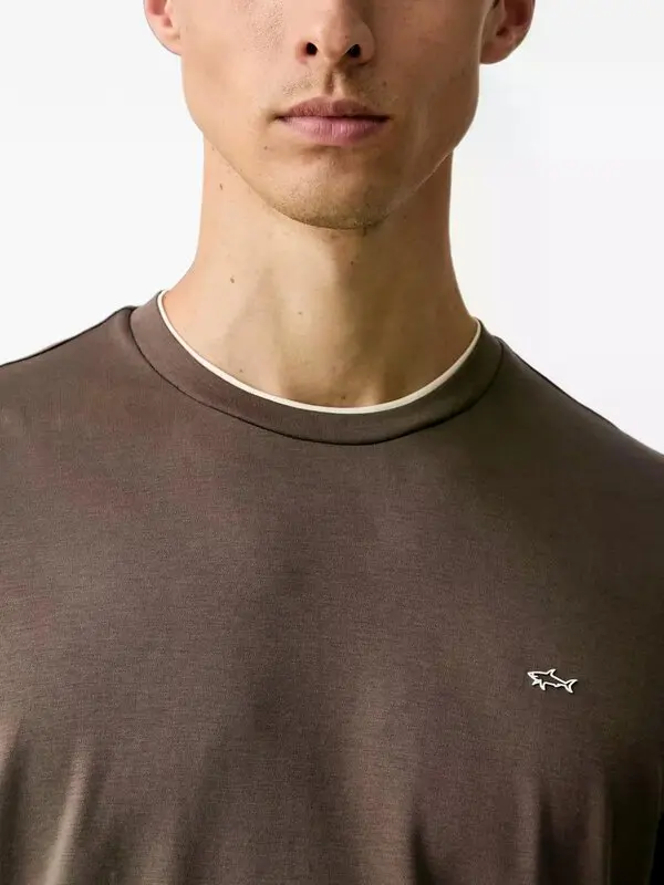 Paul & Shark Logo-plaque Layered-neck T-shirt