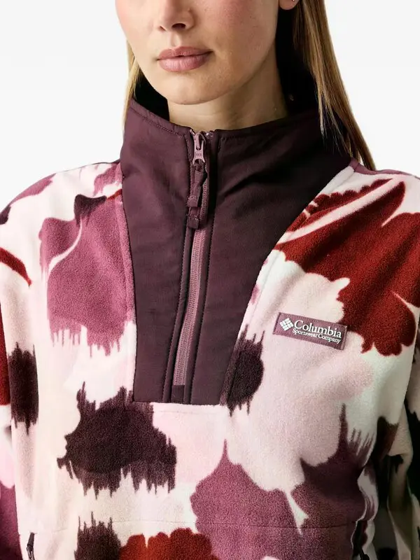 Columbia Floral-print Quarter-zip Pullover