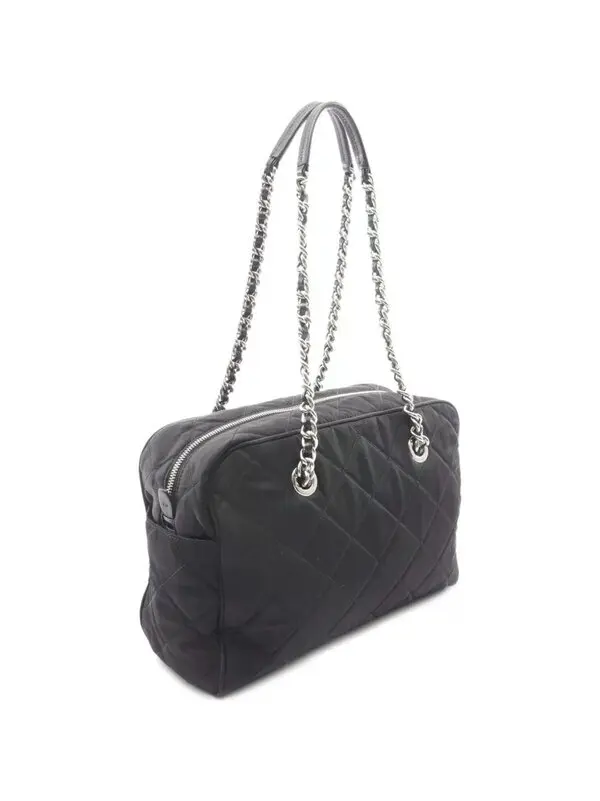 Prada Tessuto Impuntu Chain Shoulder Bag