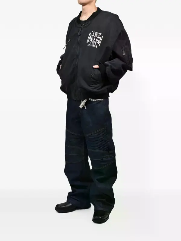 N.HOOLYWOOD Reversible Logo-print Bomber Jacket