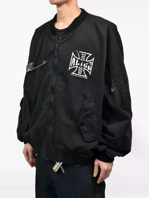 N.HOOLYWOOD Reversible Logo-print Bomber Jacket