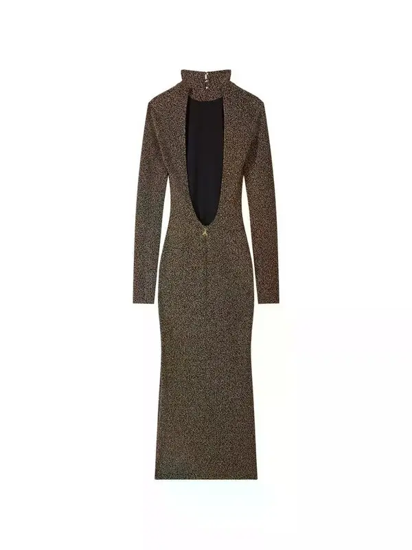Patrizia Pepe Open-back Long-sleeve Midi Dress