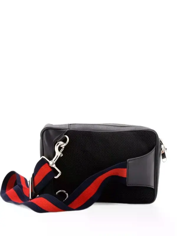 Gucci Gg Coated Canvas Cross Body Bag - Black