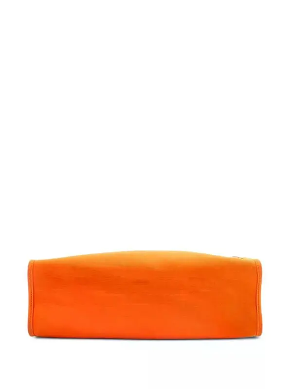 Hermès Herbag Zip Leather And Toile 31 Shoulder Bag - Orange