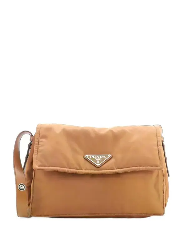 Prada Padded Flap Shoulder Bag Re-nylon Medium Crossbody Bag - Brown