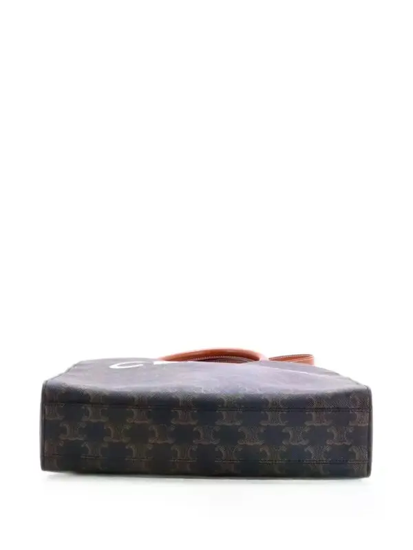 Celine Vertical Cabas Triomphe Coated Canvas Small Tote Bag