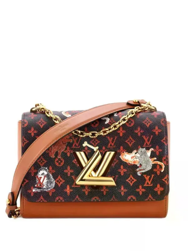 LOUIS VUITTON Twist Handbag Limited Edition Grace Coddington Catogram Canvas Mm Shoulder Bag - Multicolour