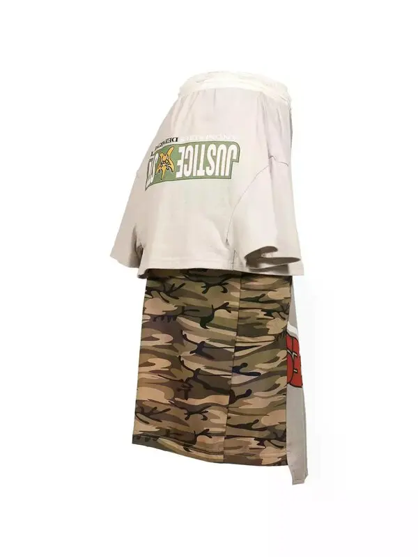 ANOMALIES DEPARTMENT Double-waist Deconstructed Midi Skirt