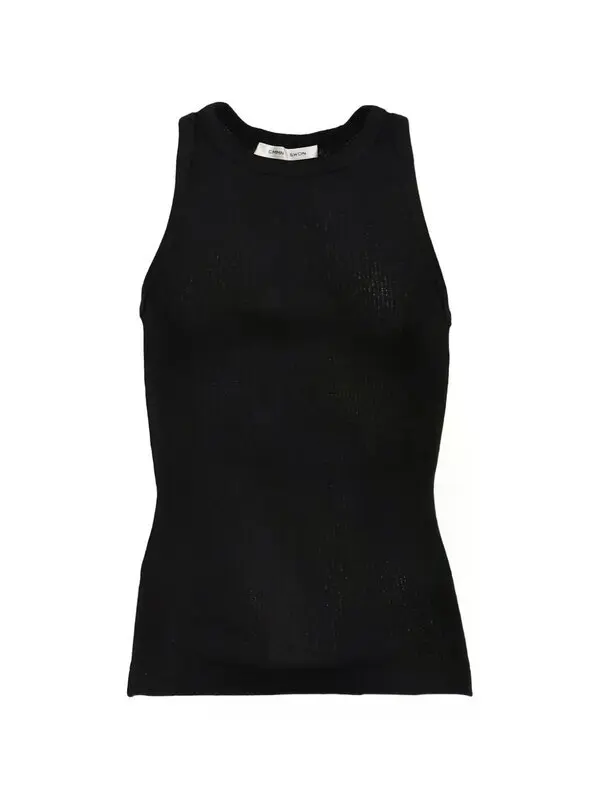 CMMN SWDN Arturo Ribbed Tank Top - Black