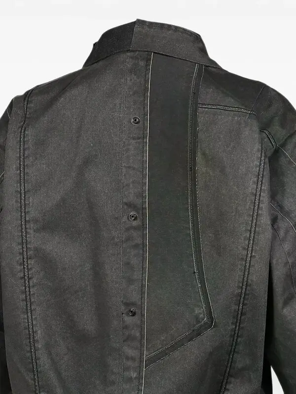 UNDER THE SIGN Dustborn Light Patchwork Waxed-effect Bomber Jacket