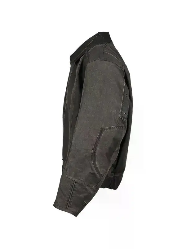 UNDER THE SIGN Dustborn Light Patchwork Waxed-effect Bomber Jacket