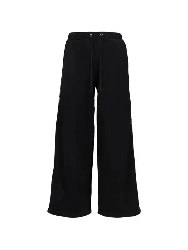 N.HOOLYWOOD Logo-tape Wide-leg Track Pants - Black