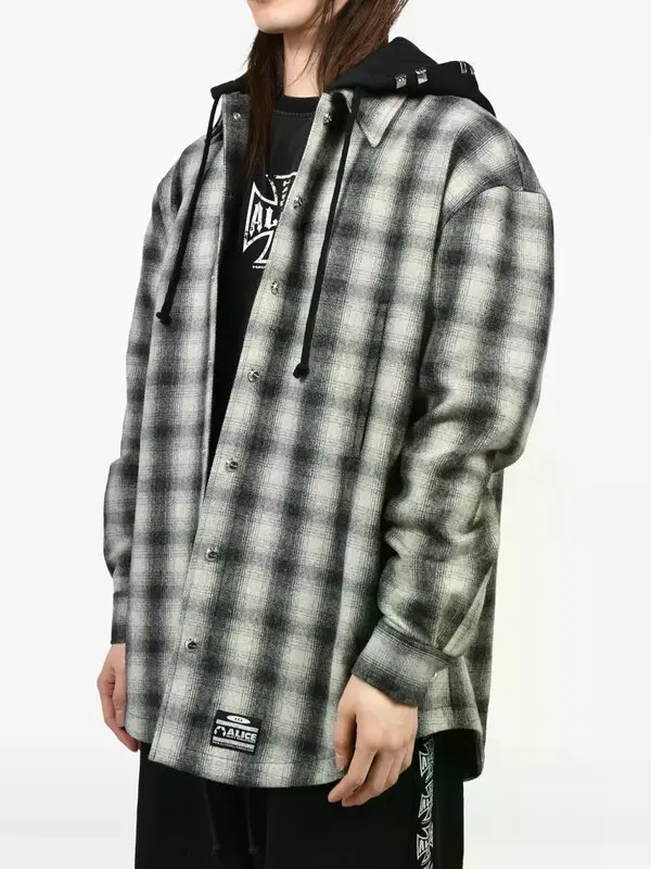 N.HOOLYWOOD Check Hooded Shirt