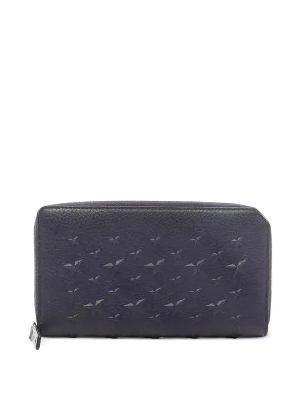 JIMMY CHOO 2010s Carnaby Star-embossed Wallet - Blue