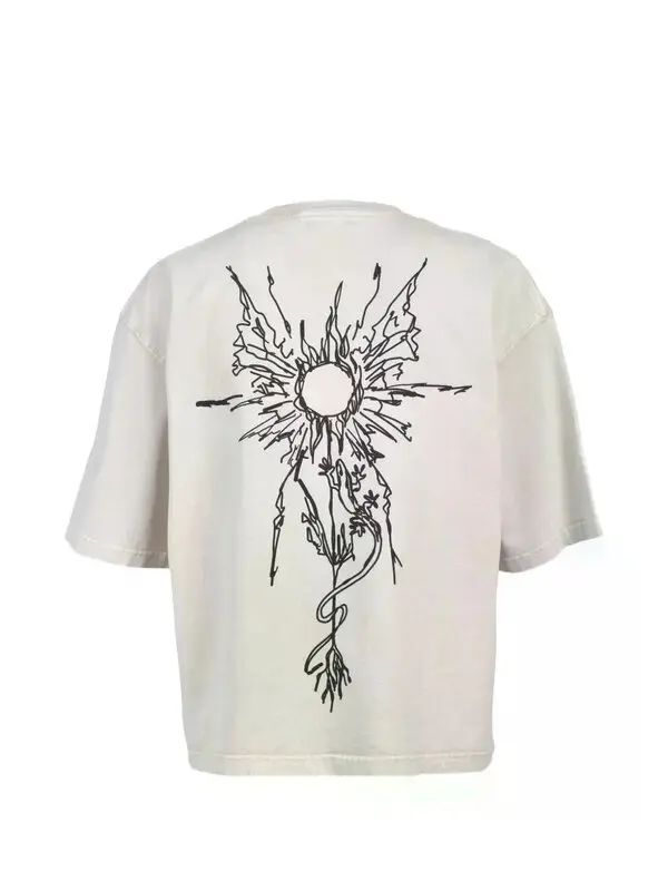 VIVAMUS Graphic-print Cropped T-shirt