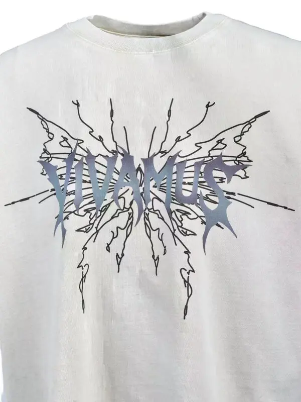 VIVAMUS Graphic-print Cropped T-shirt