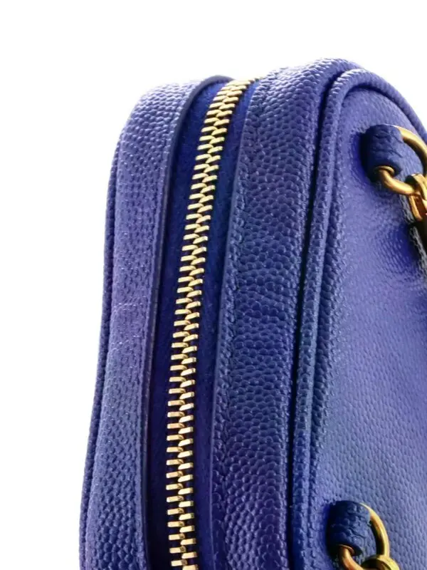 Saint Laurent Lou Camera Bag Matelasse Chevron Leather Baby Crossbody Bag - Blue