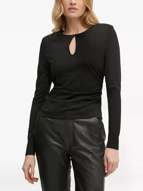 Sisley Keyhole Detail Ruched Top