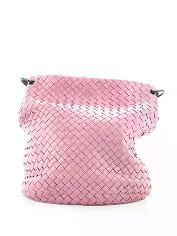 Bottega Veneta Hobo Intrecciato Nappa Small Bucket Bag - Pink