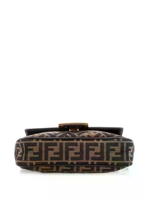 Fendi Midi Baguette Chain Bag Zucca Canvas Medium Crossbody Bag