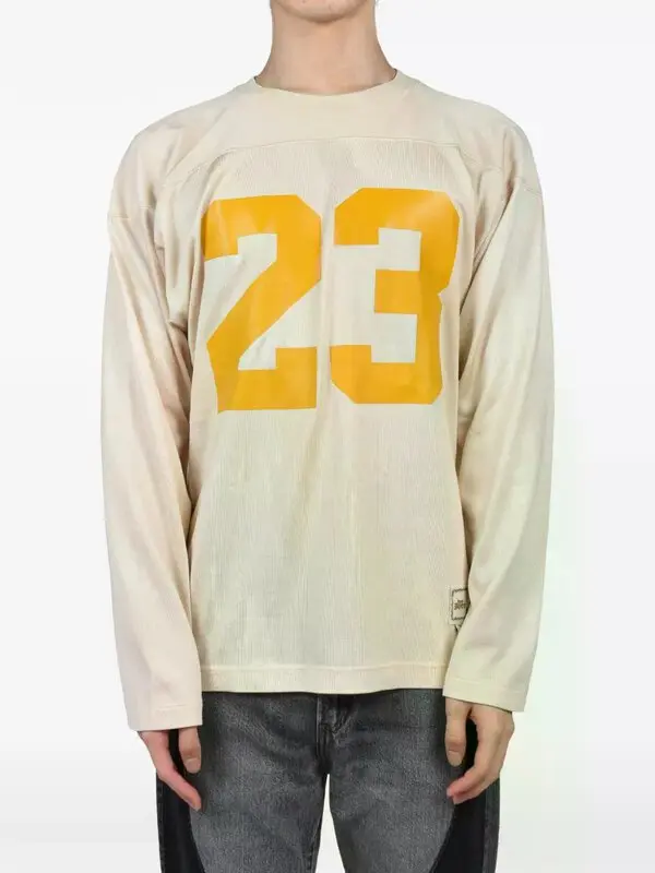 DEAR BORO Number-print T-shirt - White