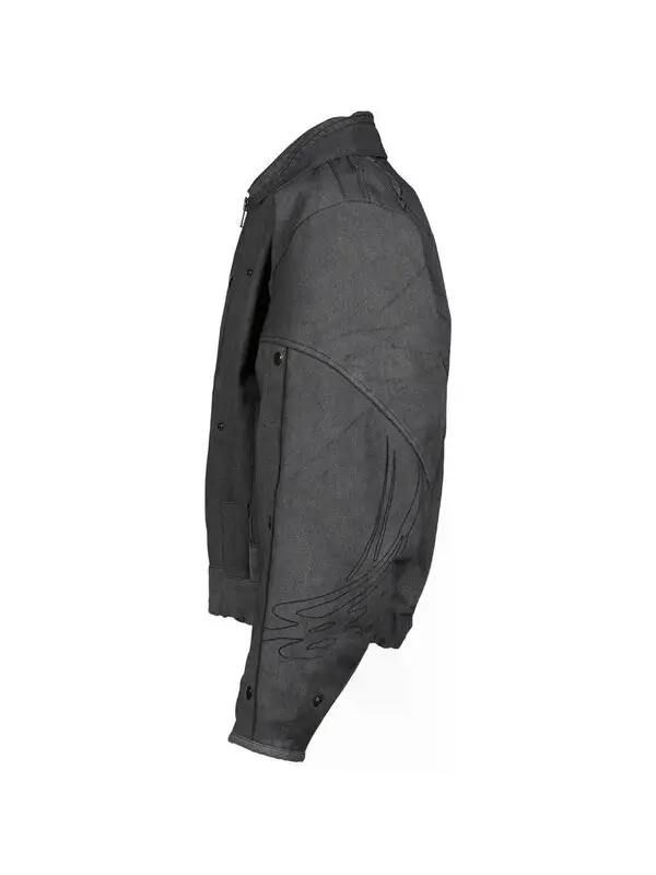 UNDER THE SIGN Patchwork Waxed Cotton Bomber Jacket