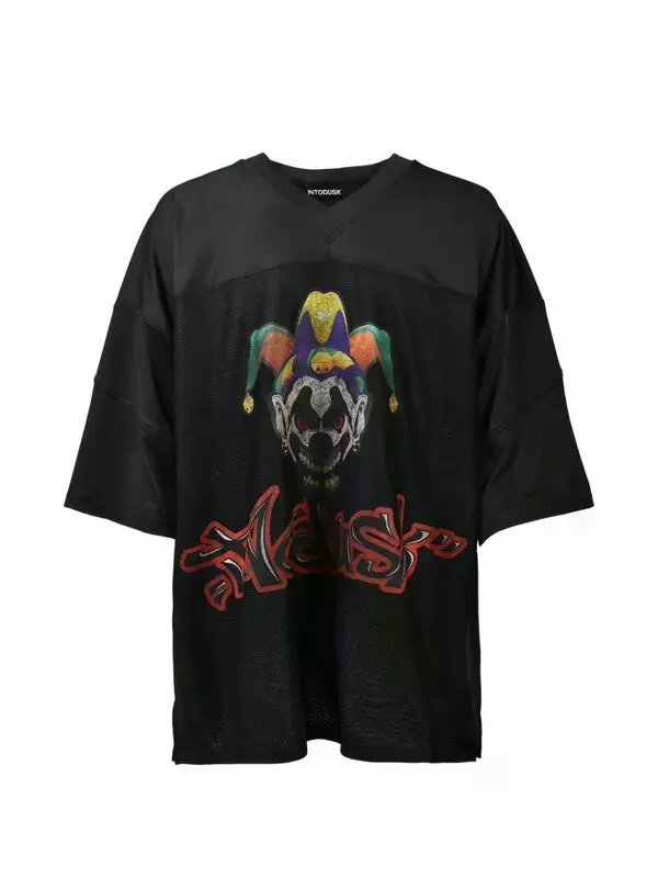 INTODUSK Graphic-print V-neck T-shirt