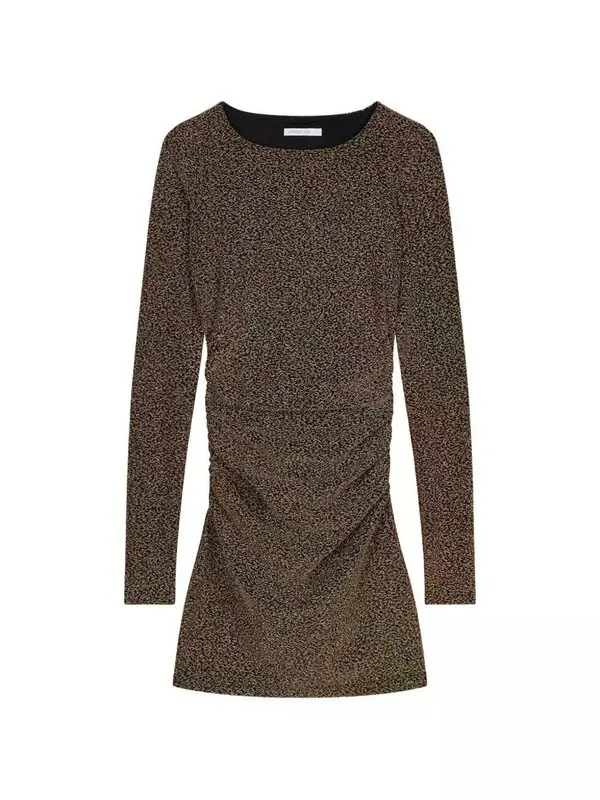 Patrizia Pepe Ruched Metallic-effect Mini Dress