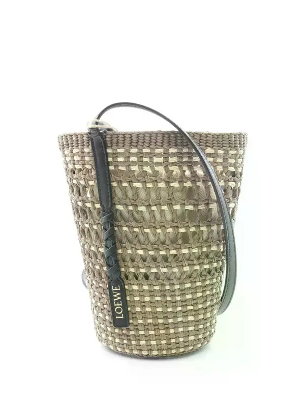 Loewe Braided Pocket Bucket Bag - Brown