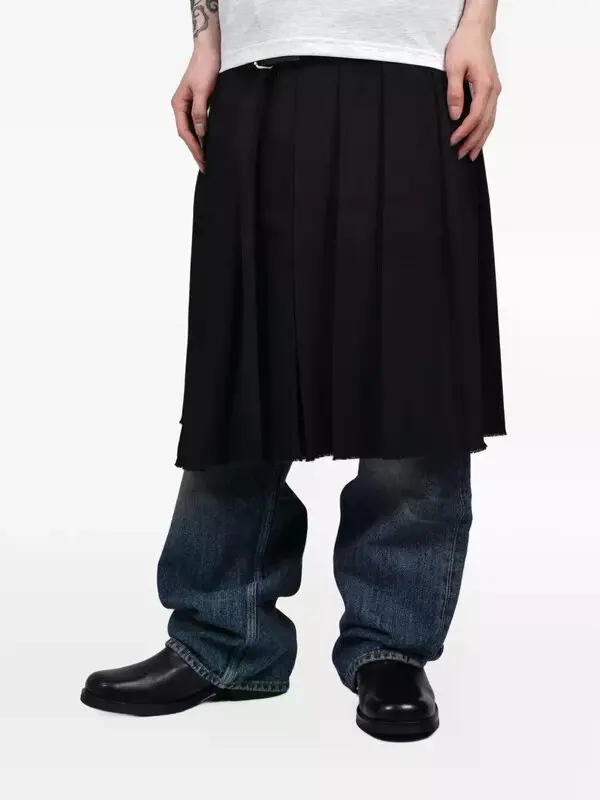 DOMENICO OREFICE A4 Pleated Cotton Midi Skirt