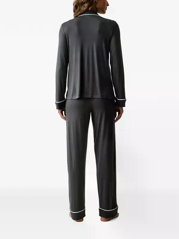 Dkny Piped-trim Pajamas - Grey