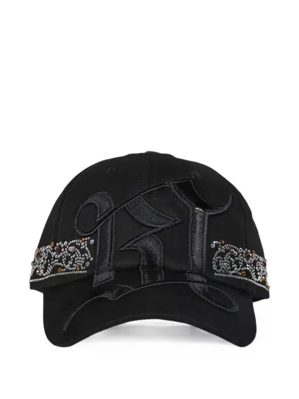 BOSSUP Rhinestone-embellished Embroidered Baseball Cap