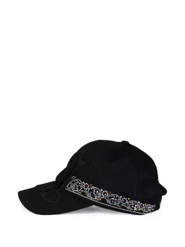 BOSSUP Rhinestone-embellished Embroidered Baseball Cap
